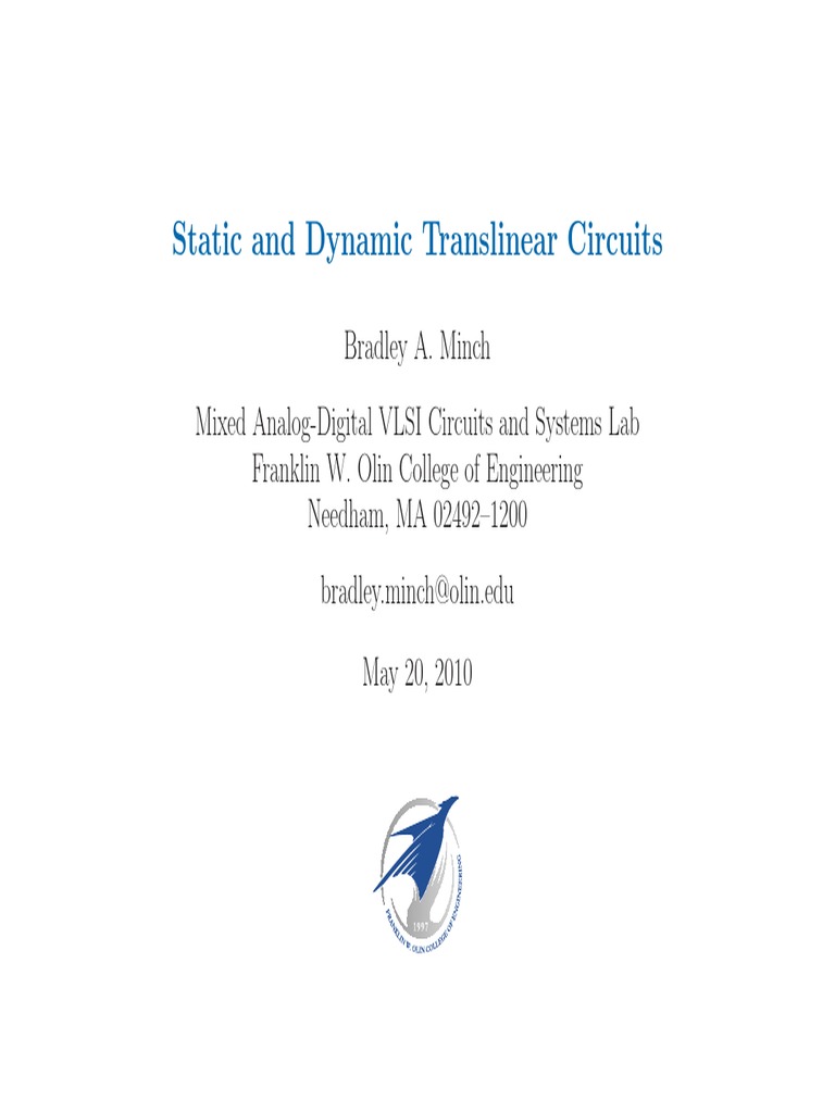 Static and Dynamic Translinear Circuits | PDF | Bipolar Junction ...