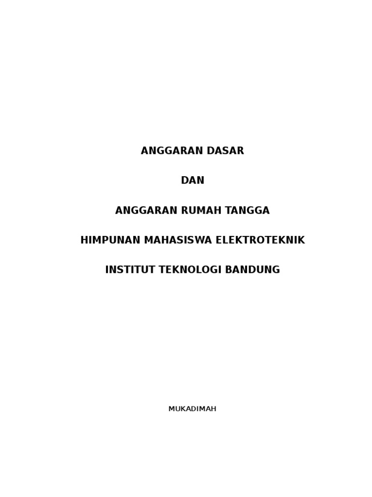 Anggaran Dasar HME ITB 2023 | PDF