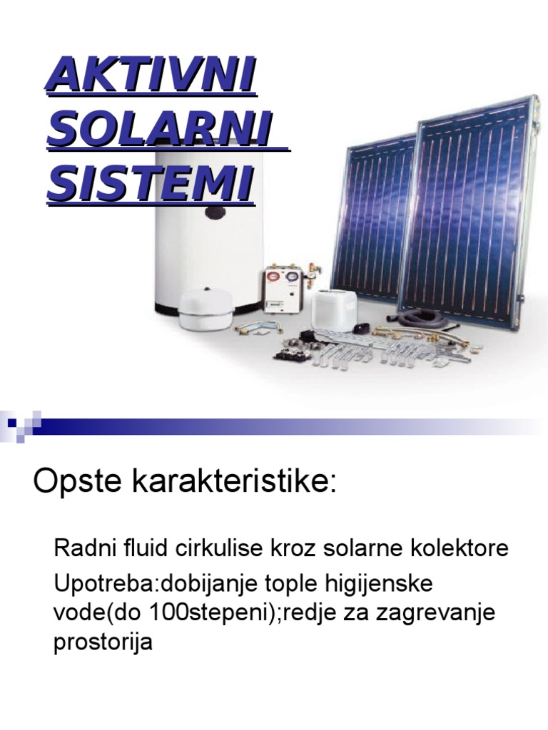 Aktivni Solarni Sistemi | PDF