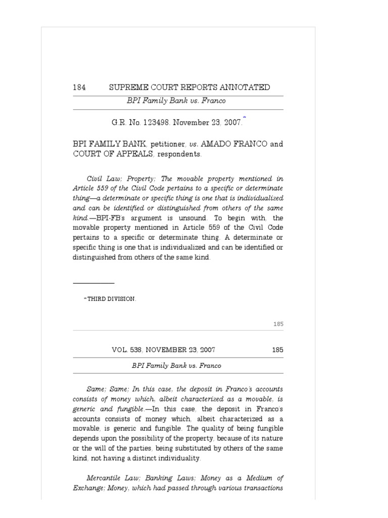 BPI Family v. Franco | PDF | Damages | Pleading