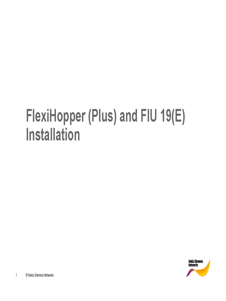 02 FT43132EN01GLN0 Flexihopper Installation | PDF | Antenna (Radio) | Screw