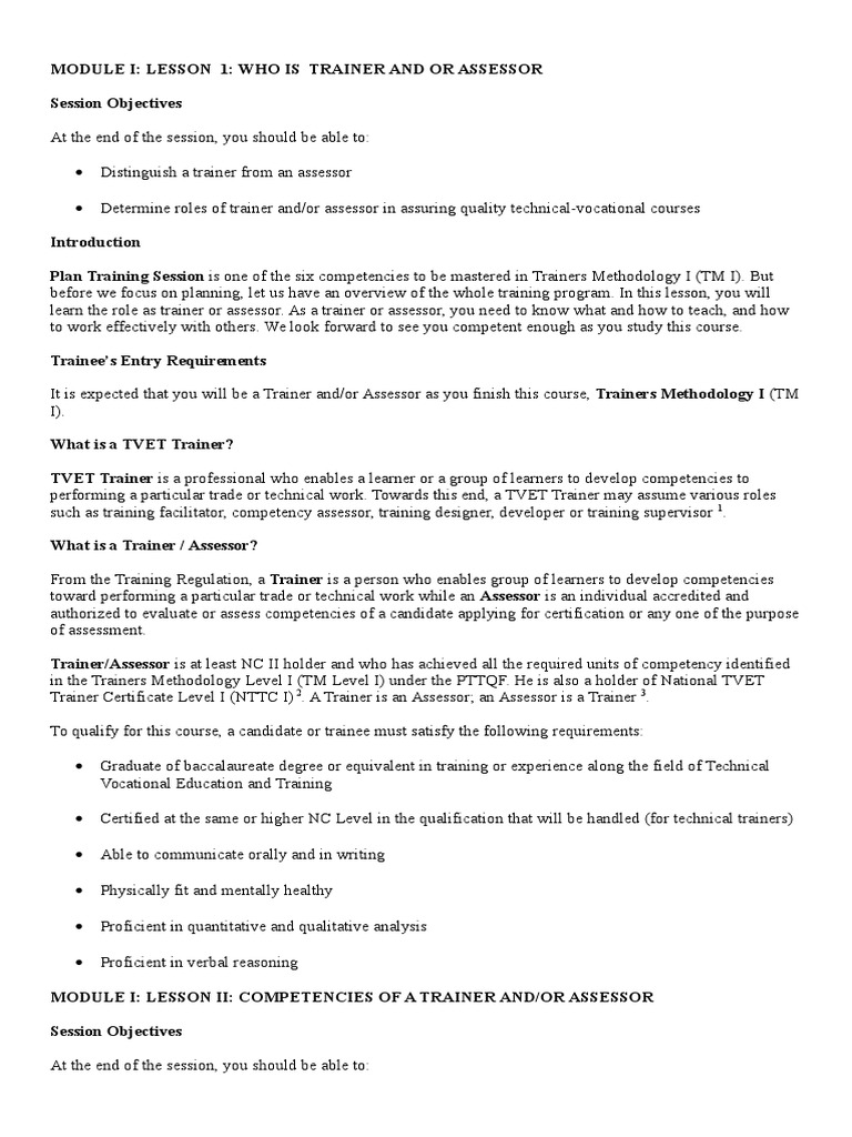 Training Methodology Reviewer | PDF | Competence (Human Resources ...