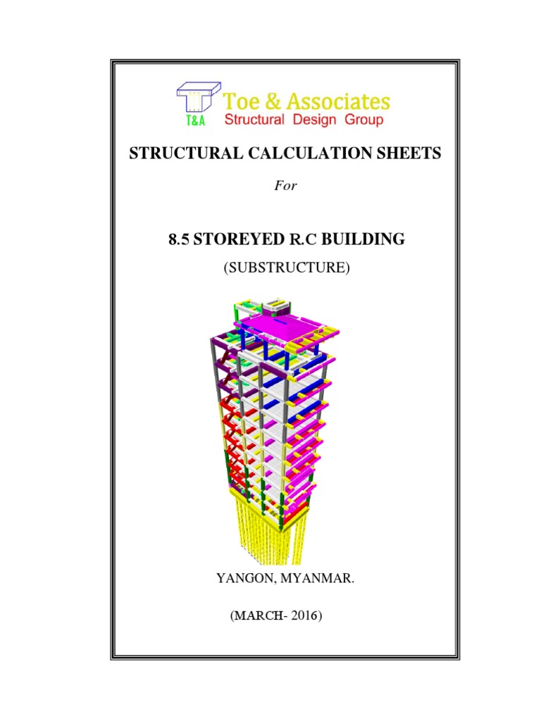 Structural Calculation Sheets: (Substructure)