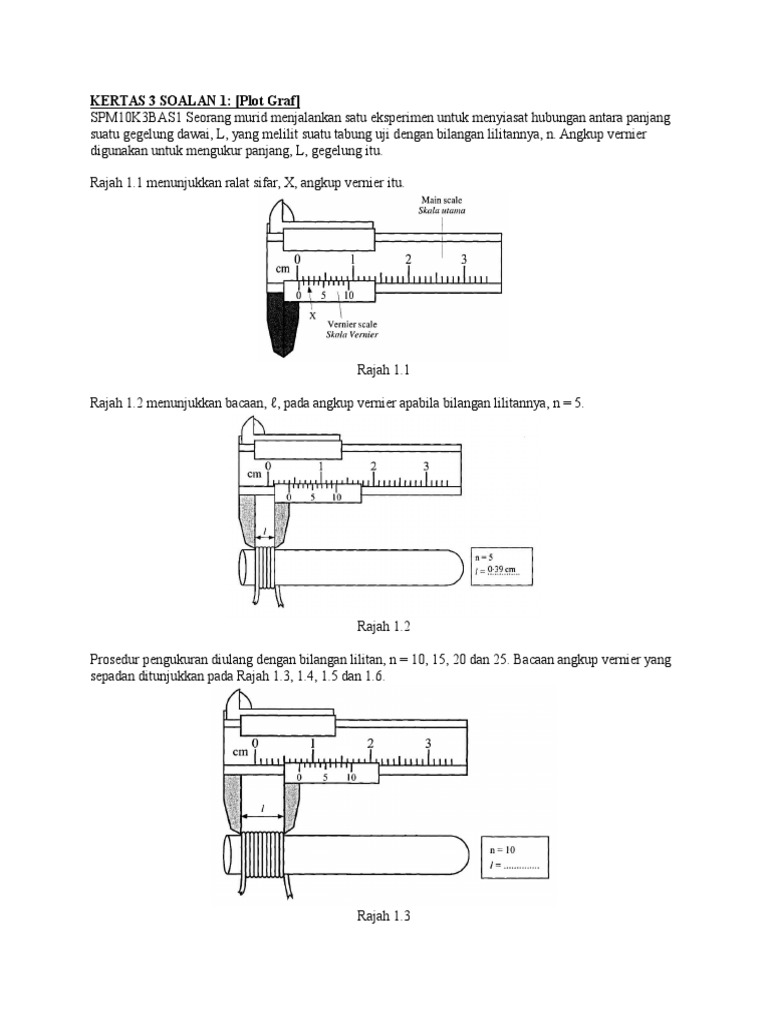 Graf Plotting (Angkup Vernier) | PDF
