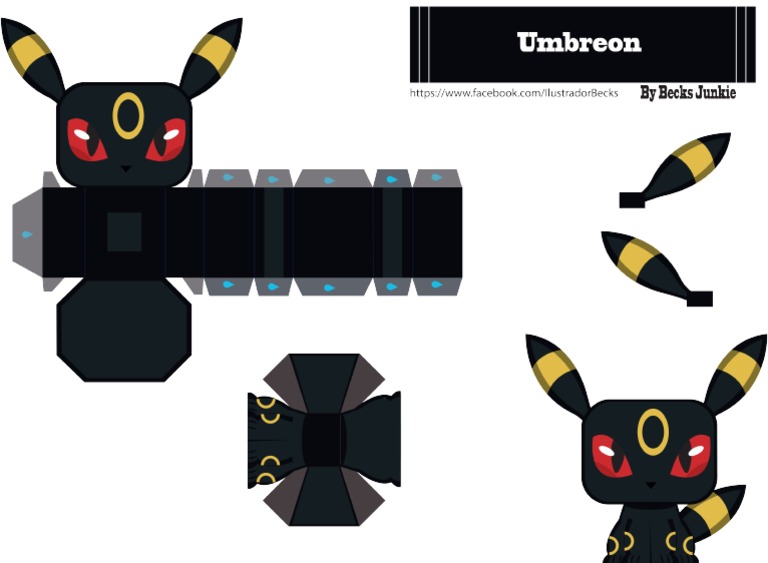 Umbreon Mini Papercraft by Becks Junkie PDF | PDF