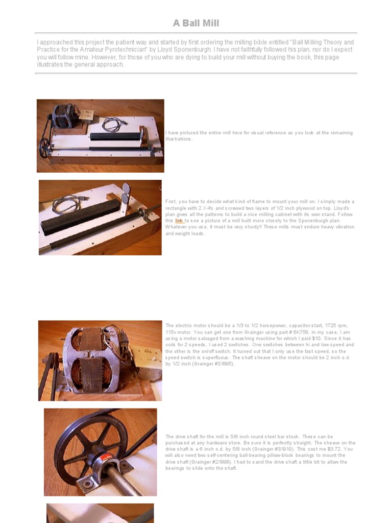 DIY Ball Mill Construction Guide | PDF