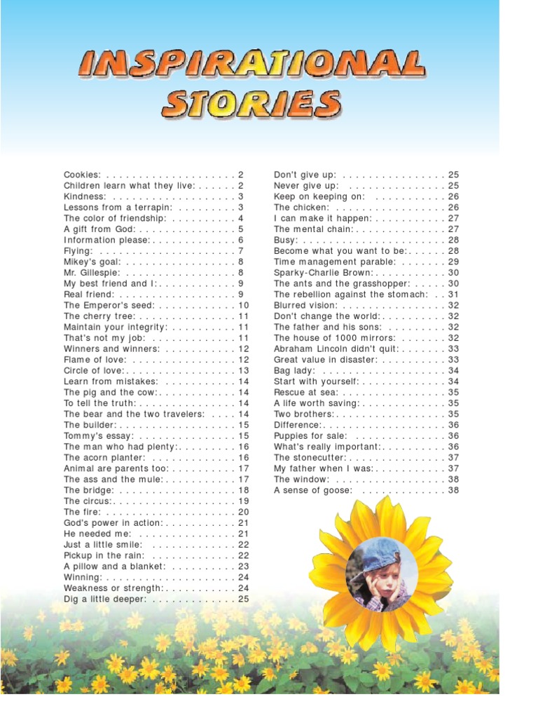 Inspirational Stories PDF | Download Free PDF | Theft | Sky