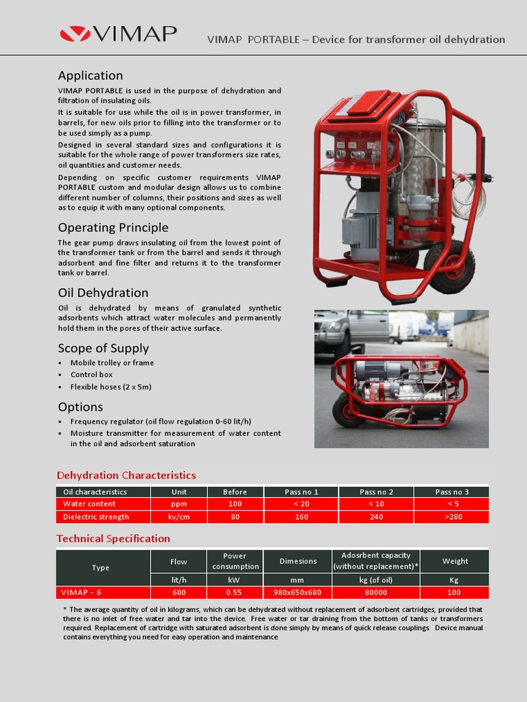 Vimap Portable ENG April 2014 | PDF | Transformer | Petroleum