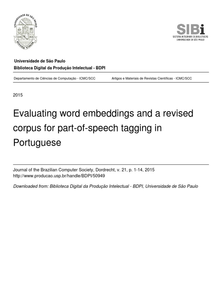 Evaluating Word Embeddings And A Revised Corpus For Part Of Speech
