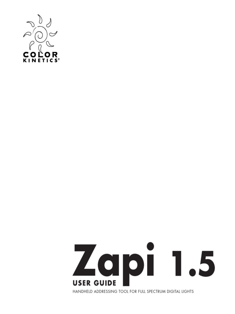 Handheld Addressing Tool For Full Spectrum Digital Lights | PDF ...