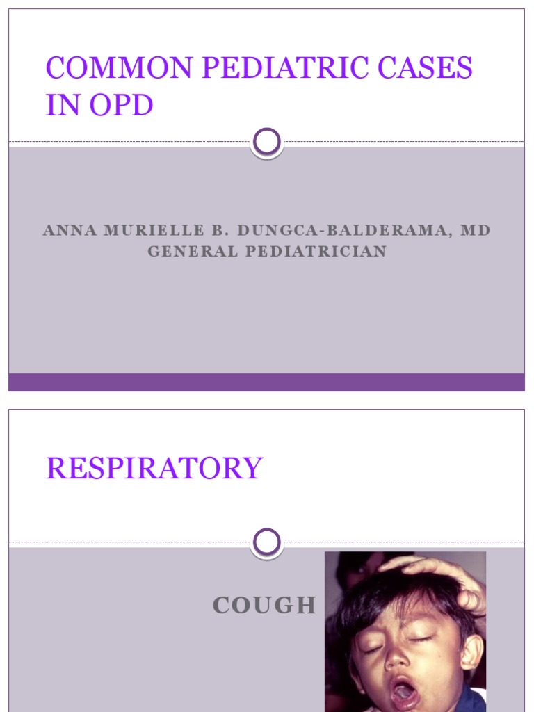 Common Pediatric Cases in Opd | PDF | Asthma | Bronchitis