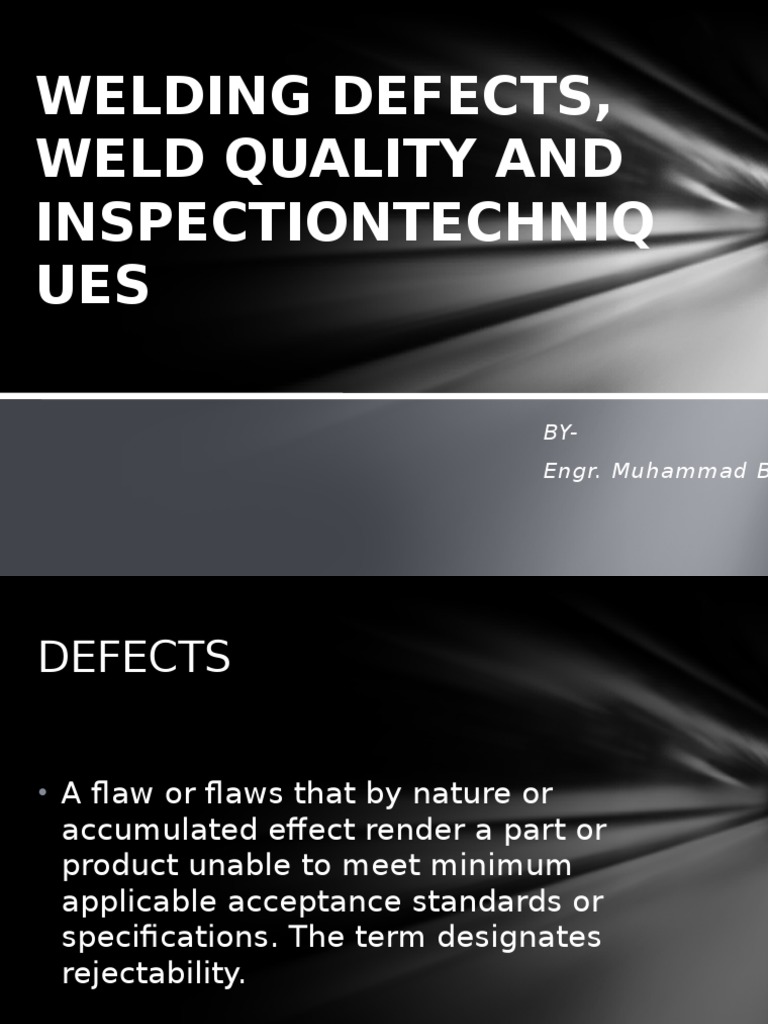 Welding Defects Presentation | PDF | Crystalline Solids | Welding