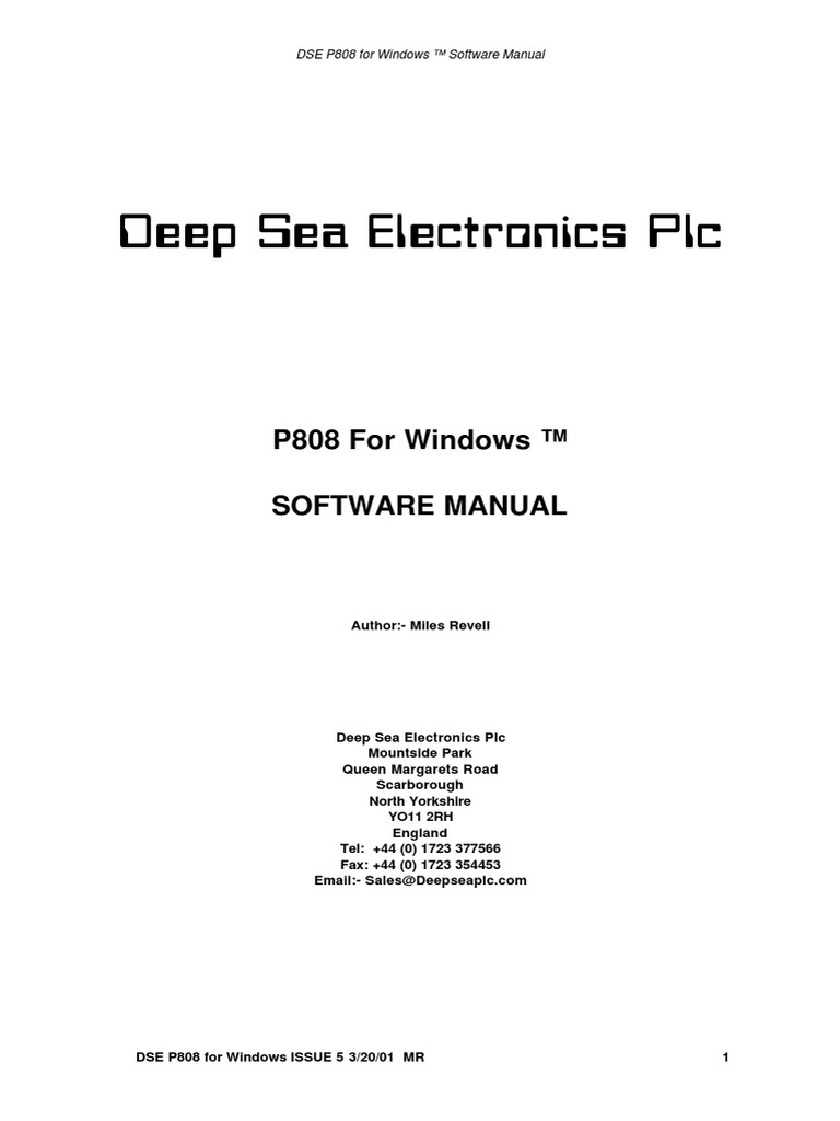 P808 For Windows Manual | PDF | Microsoft Windows | Relay