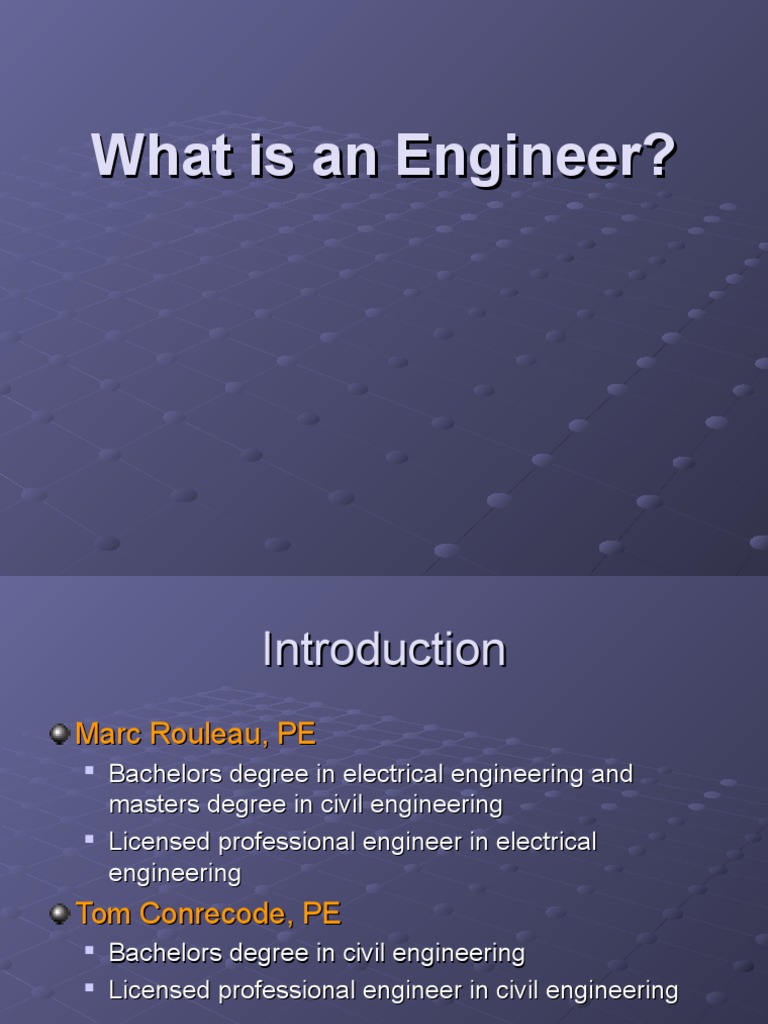 What Is An Engineer | PDF