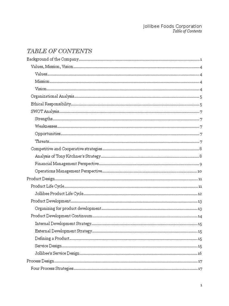 JFC Case Study | PDF | Fast Food Restaurants | Strategic Management