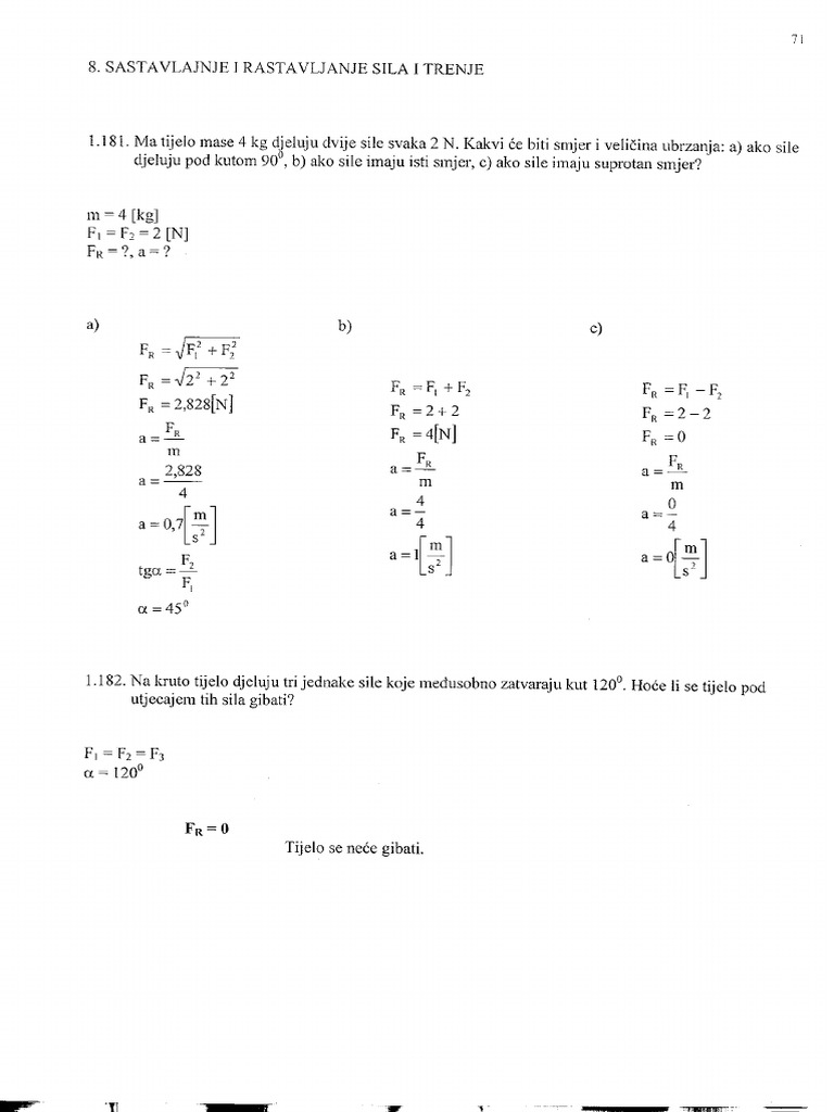 Zuta Zbirka - Trenje Rijeseni Zadaci | PDF