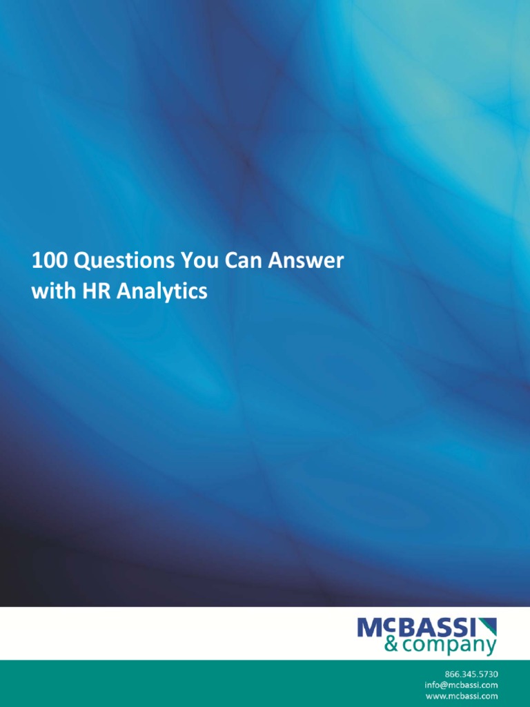100 Questions You Can Answer With HR Analytics | PDF | Turnover ...