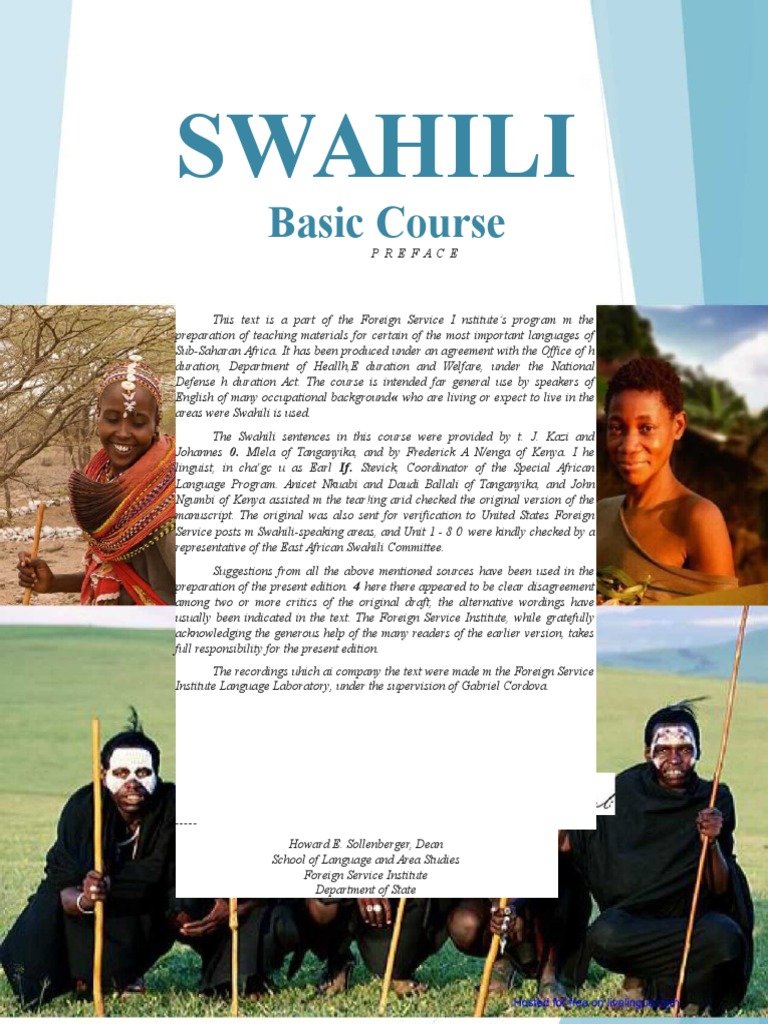 FSI - Swahili Basic Course - Student Text DNP - Kopia | PDF | Stress (Linguistics) | Syllable