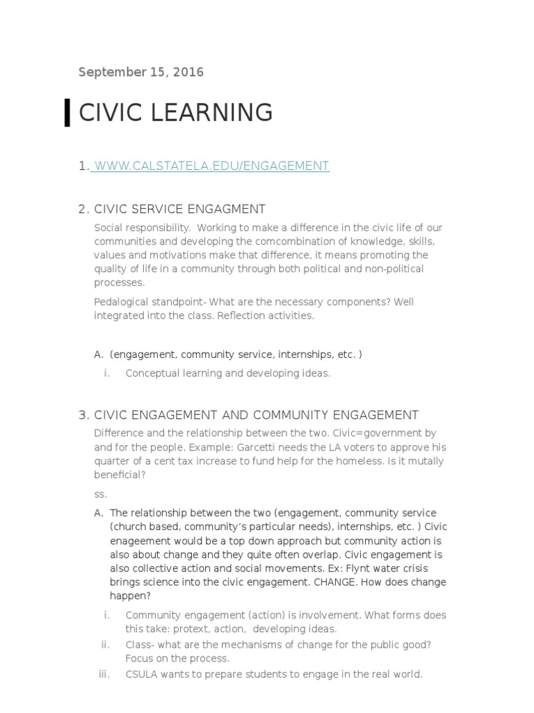 Civic Engagement | PDF | Career & Growth | Social Science
