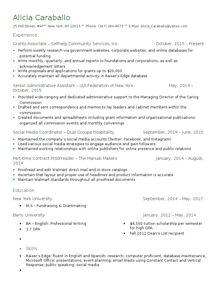 Alicia Resume 15 | PDF | Career & Growth