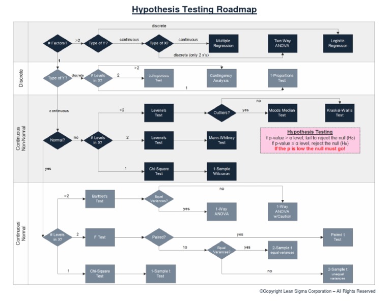 Hypothesis Testing Roadmap | PDF