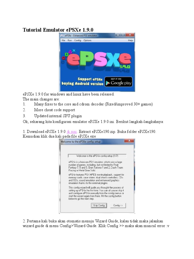 Tutorial Emulator EPSXe 1.9 | PDF