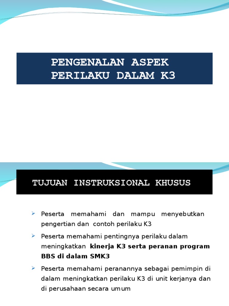 2.modul 1 Pengenalan Aspek Perilaku Dalam K3 (Compatibility Mode) | PDF | Karier & Perkembangan ...