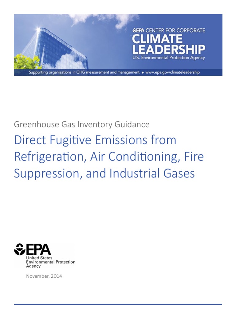 Direct Fugitive Emissions From Refrigeration, Air Conditioning, Fire ...