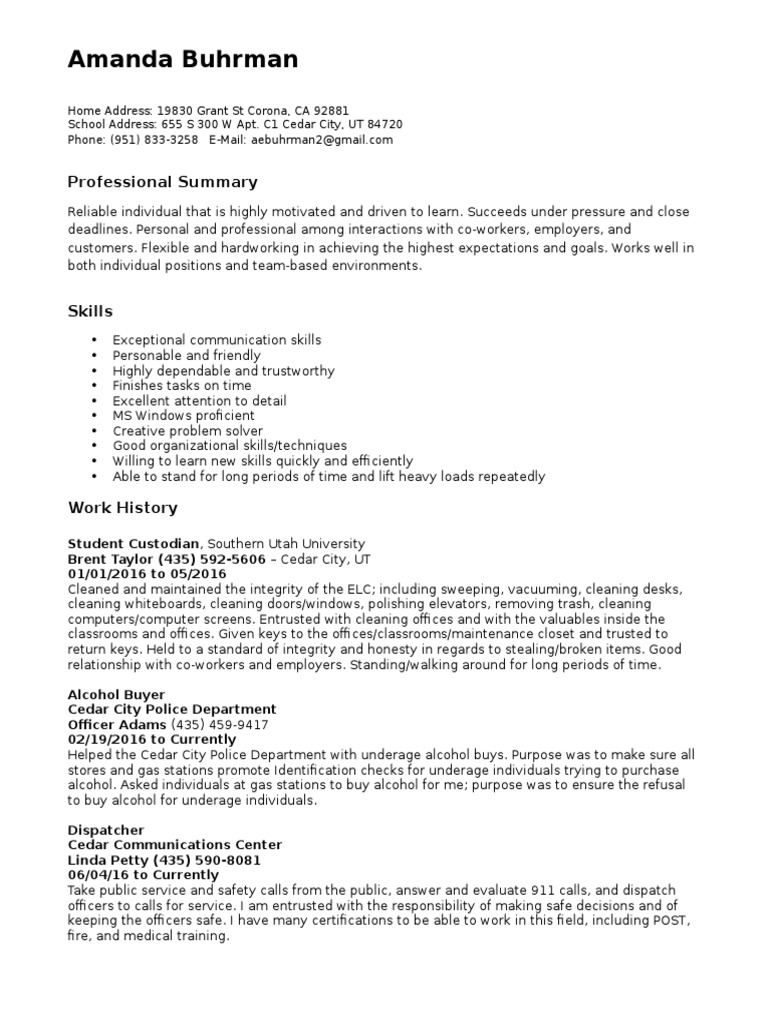 Amanda Resume | PDF | Cognition | Further Education