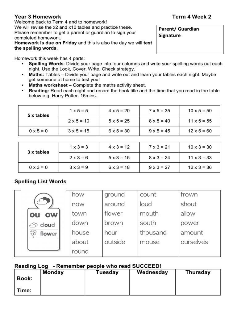 Year 3 Homework Answer Key | PDF | Language Arts & Discipline | Home ...