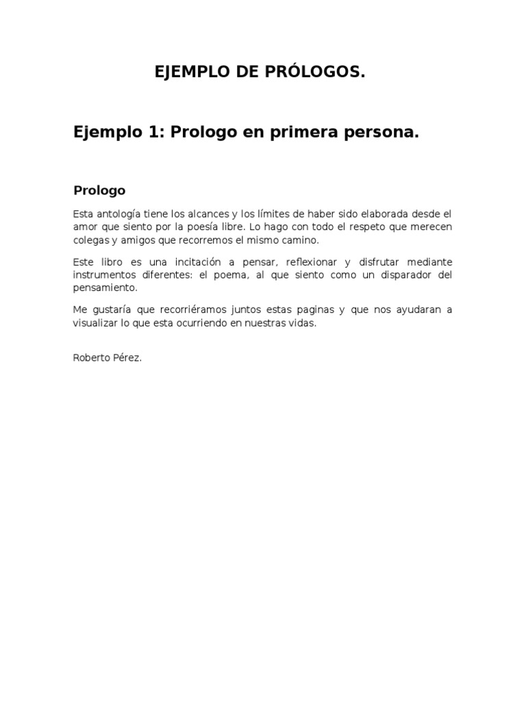 Ejemplo de Prologos | PDF | Novelas | Cuentos