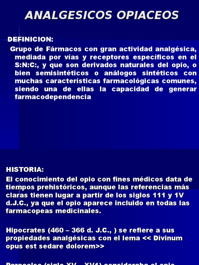 analgesicos opiaceos | Opioide | Fentanilo
