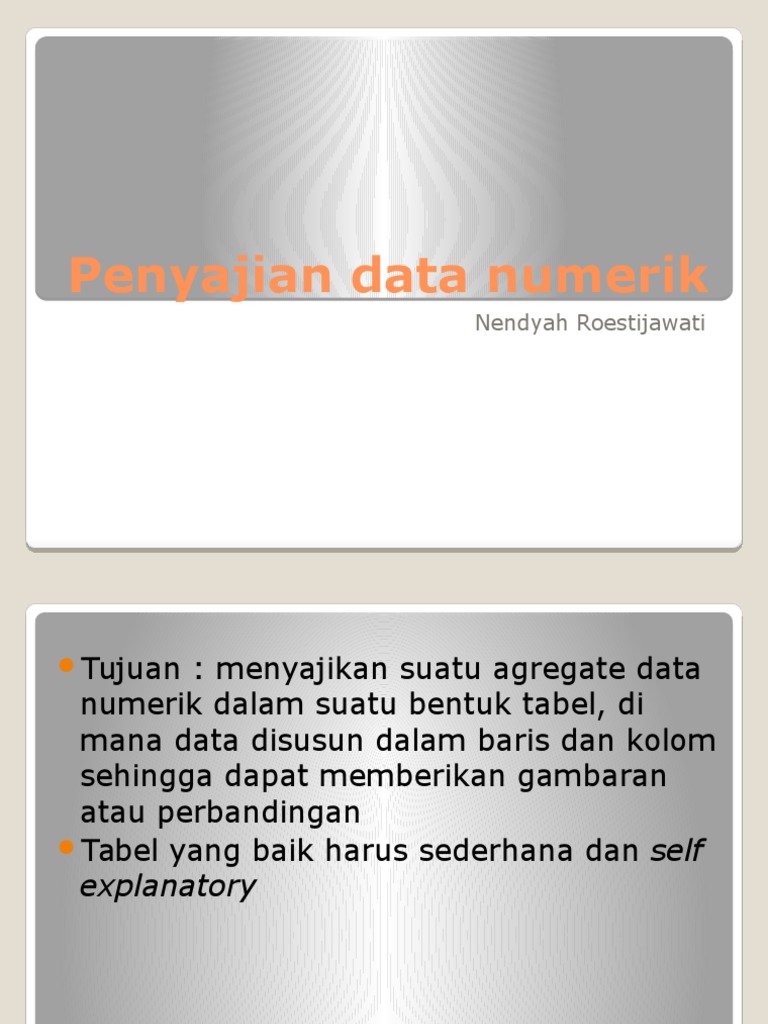 K4 - Penyajian Data Numerik | PDF