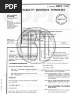 Tabela de Rosca NPT: Dimensões e Especificações | PDF