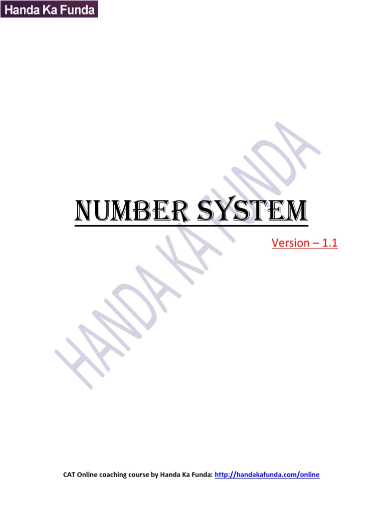 A Collection of Number System Practice Questions and Video Solutions ...