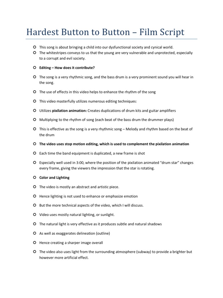 Hardest Button To Button | PDF | Drum Kit | Rhythm