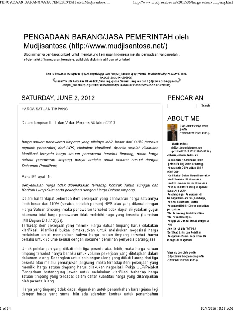 "Harga Satuan Timpang" | PDF | Bisnis