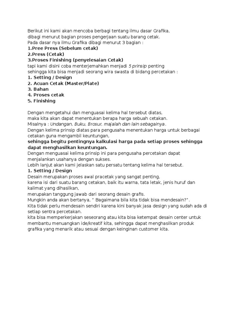 Ilmu Dasar Grafika | PDF