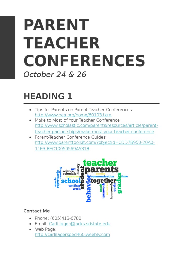 Parent Teacher Conferences | PDF
