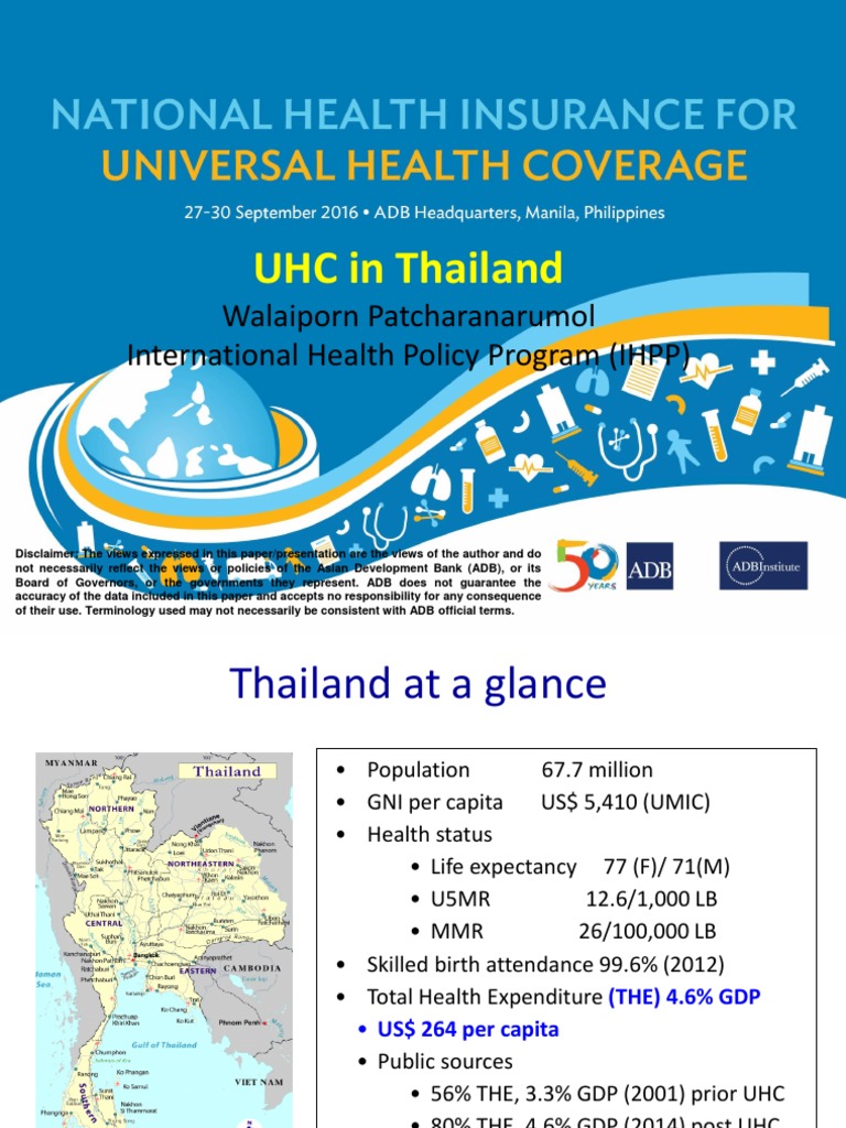 NHI4UHC Day 1 Session 1 UHC in Thailand | PDF | Cost Effectiveness ...