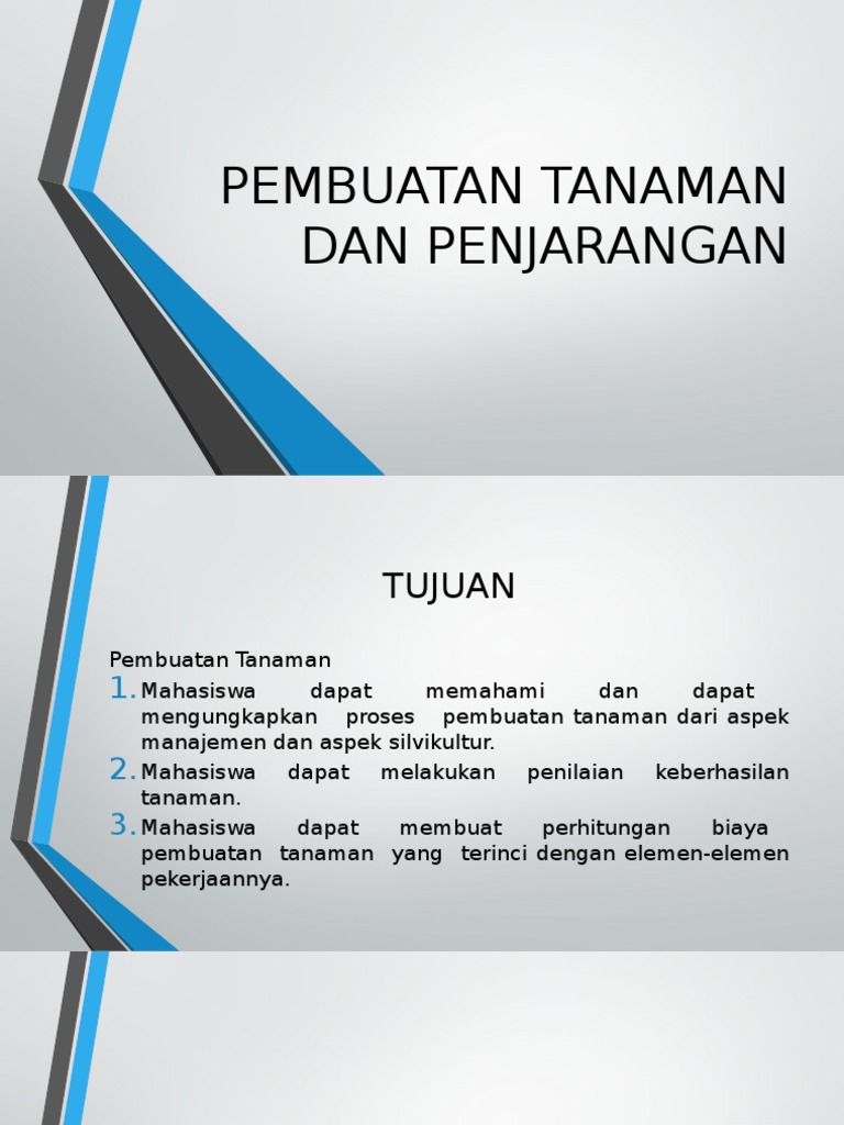 Presentation Penjarangan Dan Pembuatan Tanaman 4 | PDF