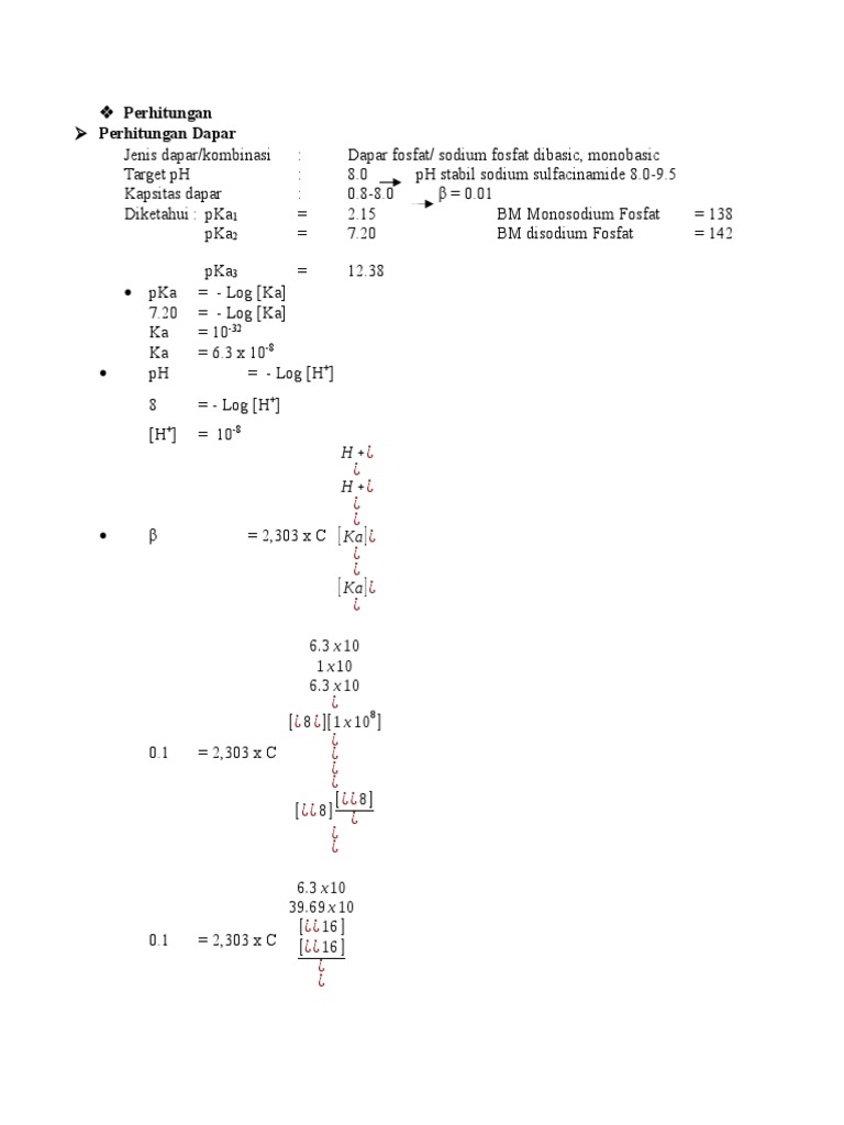 Perhitungan Dapar | PDF