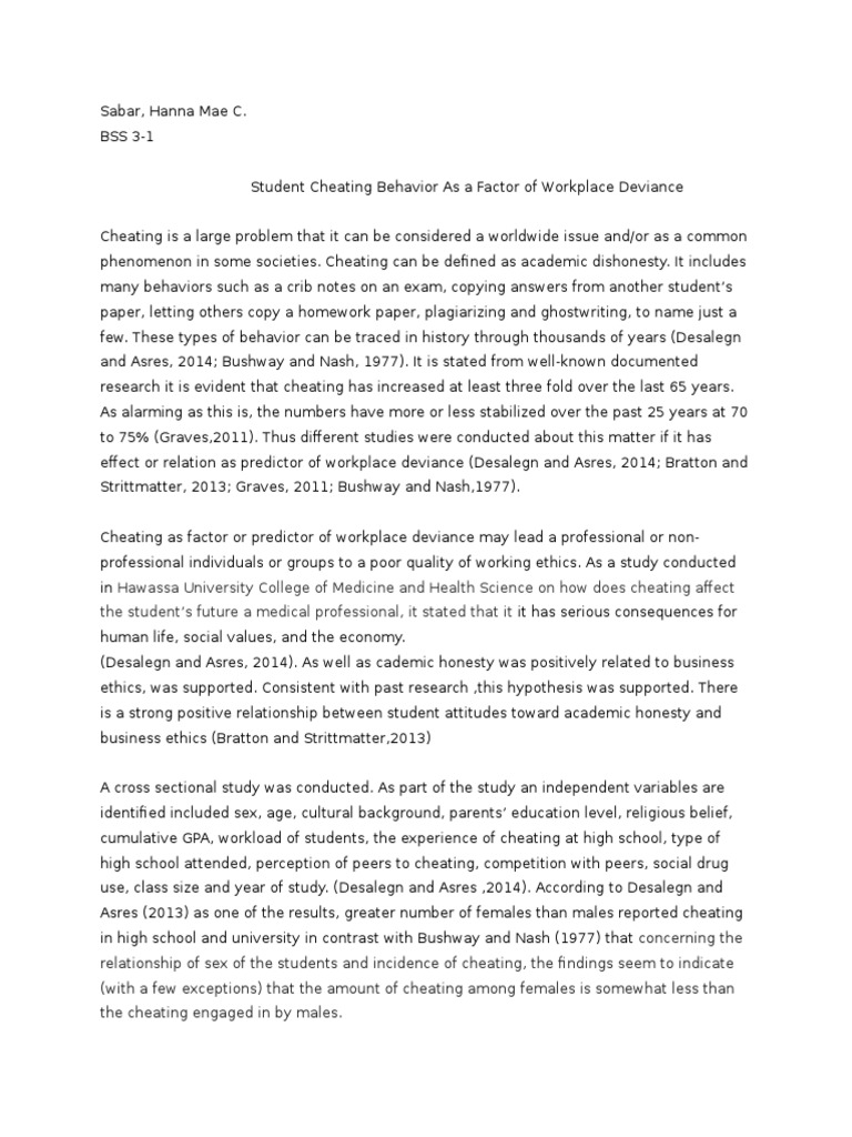 RRL | PDF | Academic Dishonesty | Infidelity