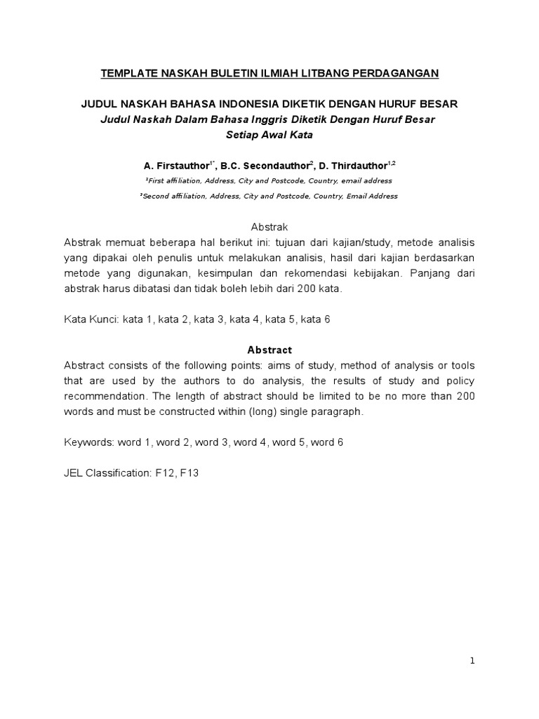 Template Naskah | PDF