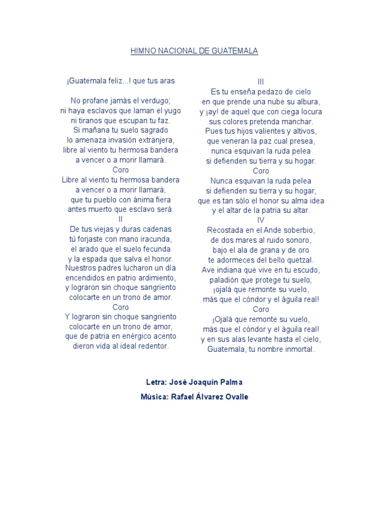 Himnos de Centroamerica | Himnos | Canciones patrióticas