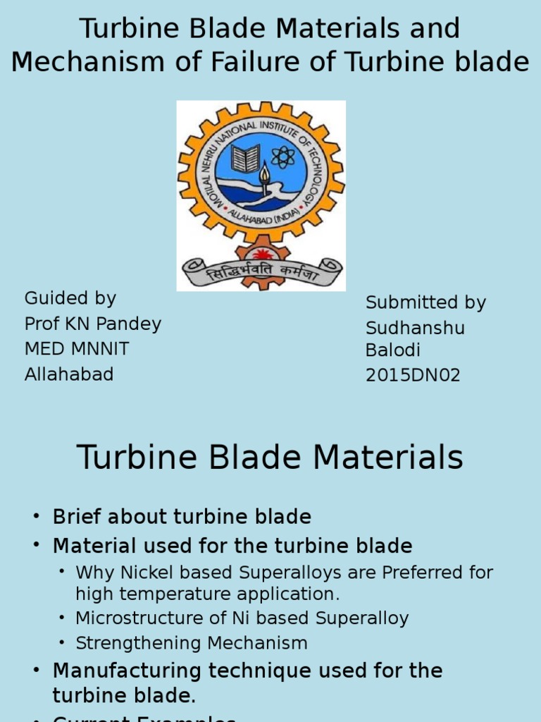 Turbine Blade Materials and Mechanism of Failure of | PDF | Creep ...