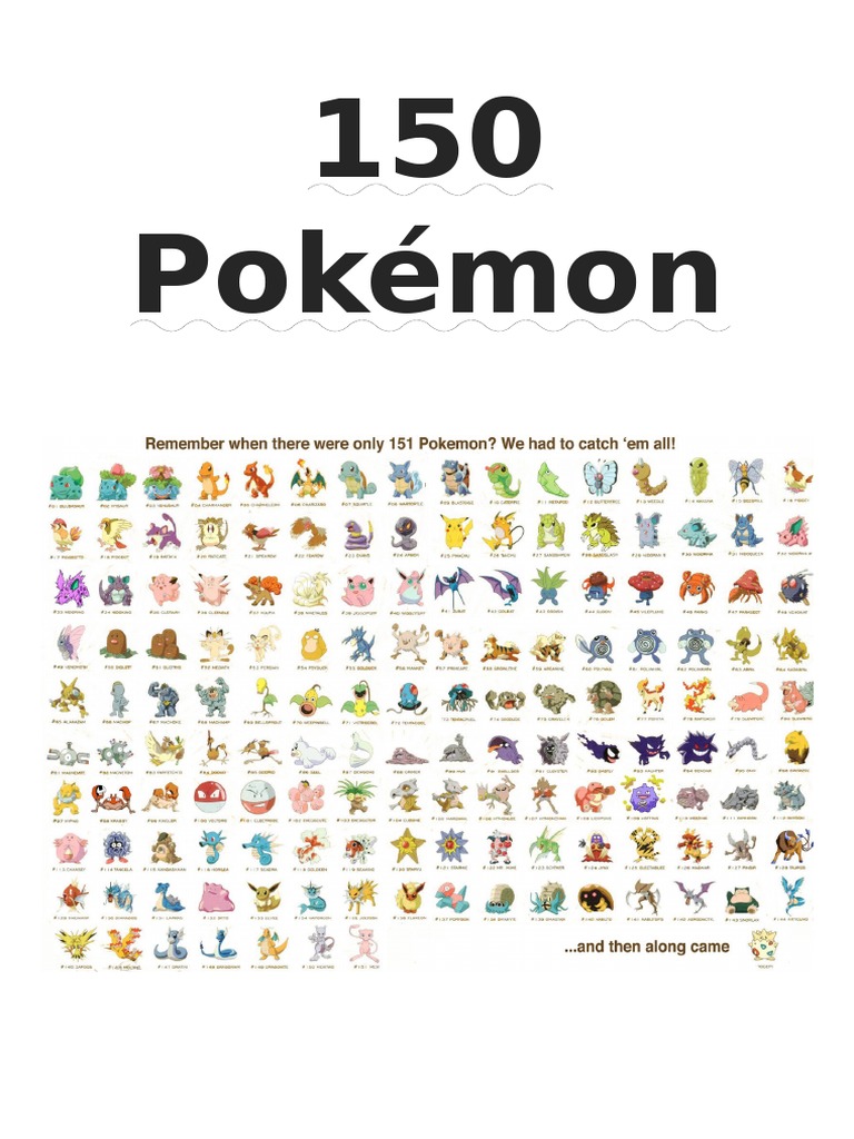 Tabla Original De 150 Pokemon Con Nombres P01 | Pokémon Wiki | Fandom