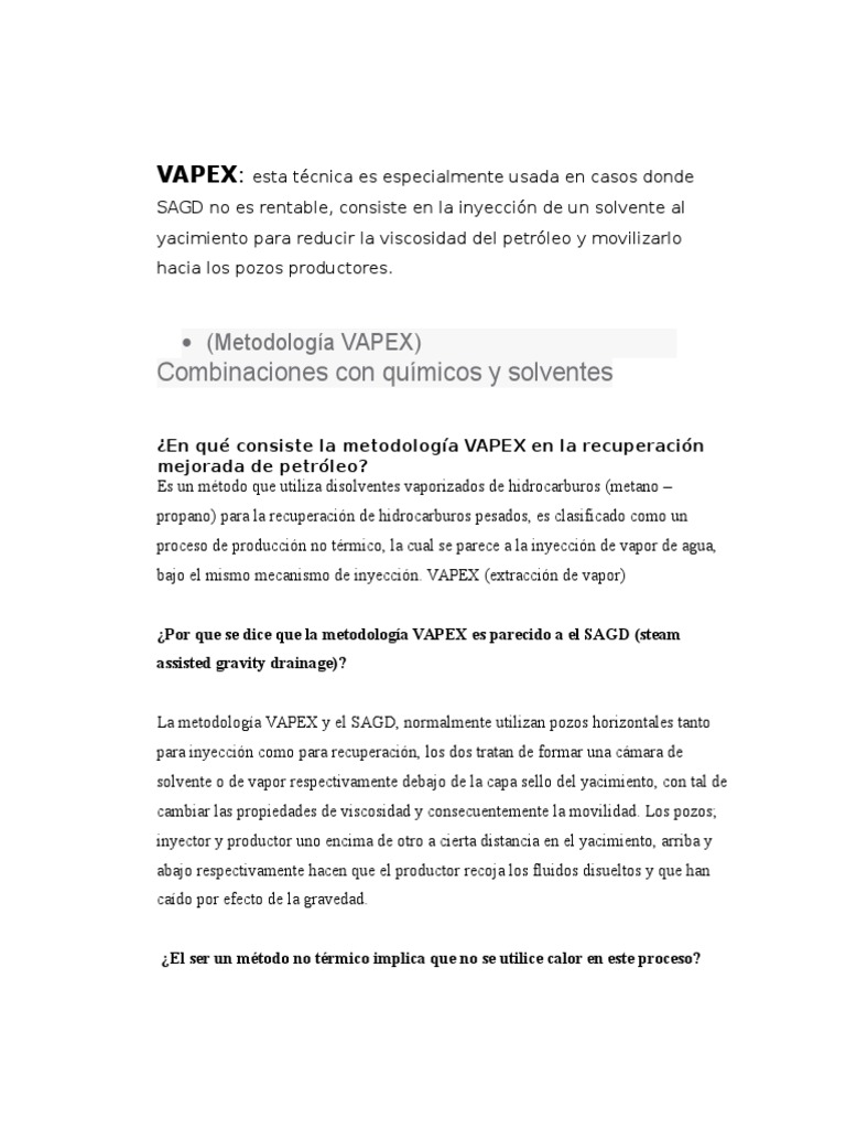 VAPEX Extraccion de Petroleo Con Solvente | PDF | Petróleo | Solvente