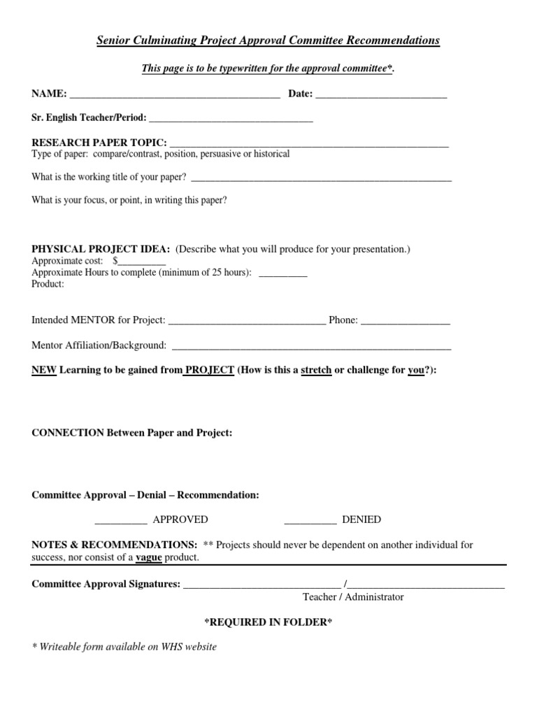 Committee Approval Form | PDF