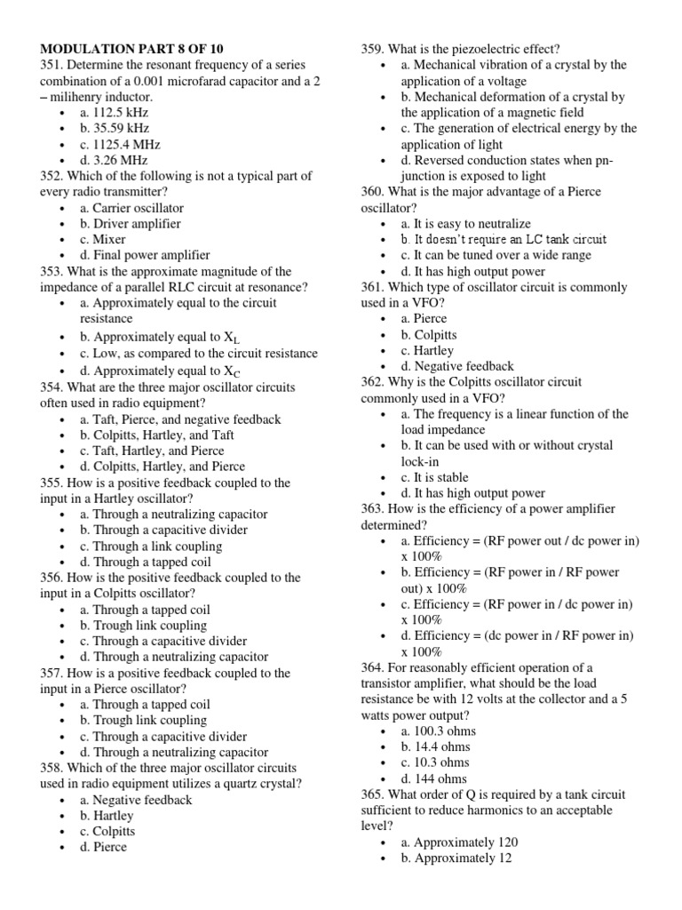 Modulation Part 8 of 10 | PDF | Amplifier | Electronic Oscillator